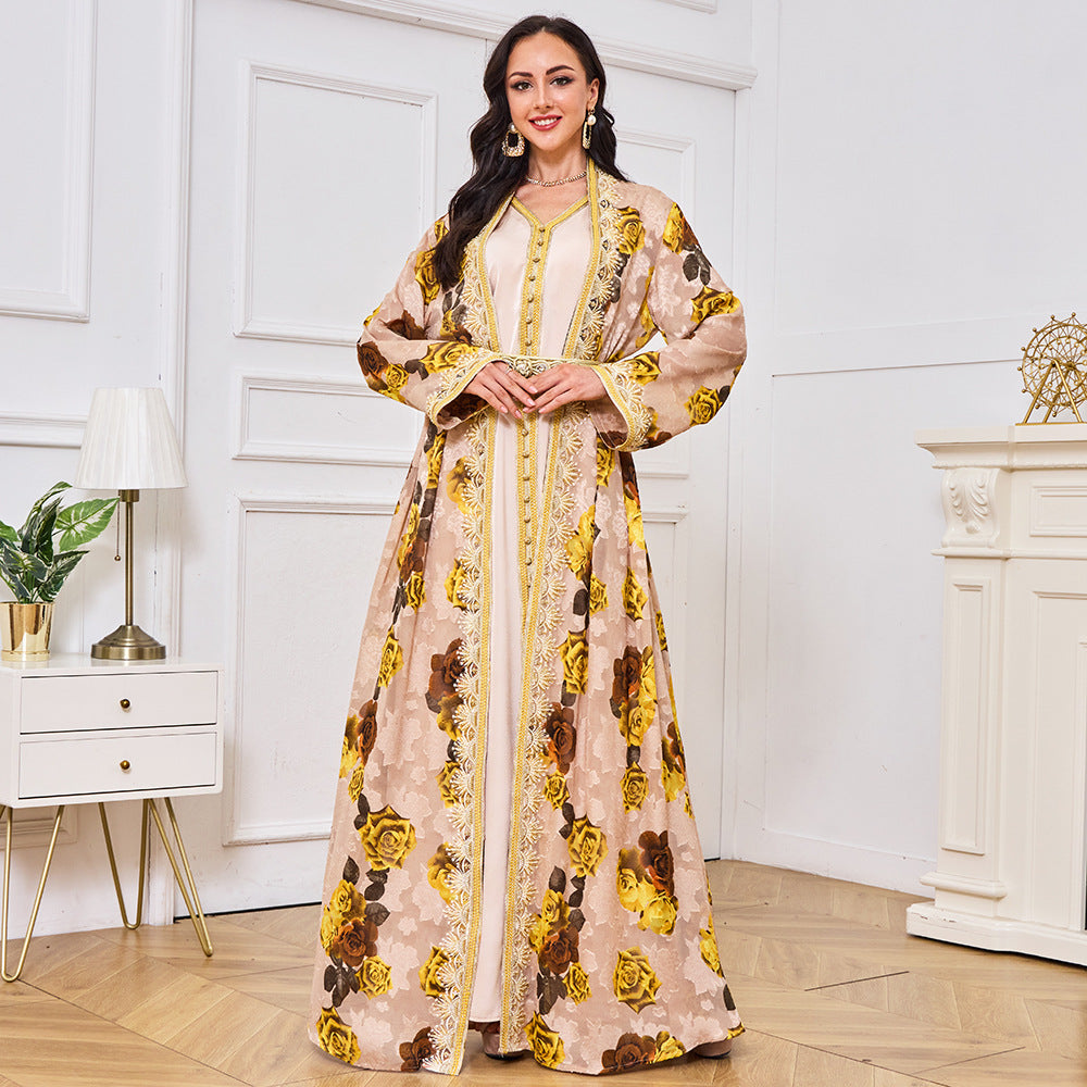 new Middle East Muslim robe women's long dress Dubai women's clothing ...